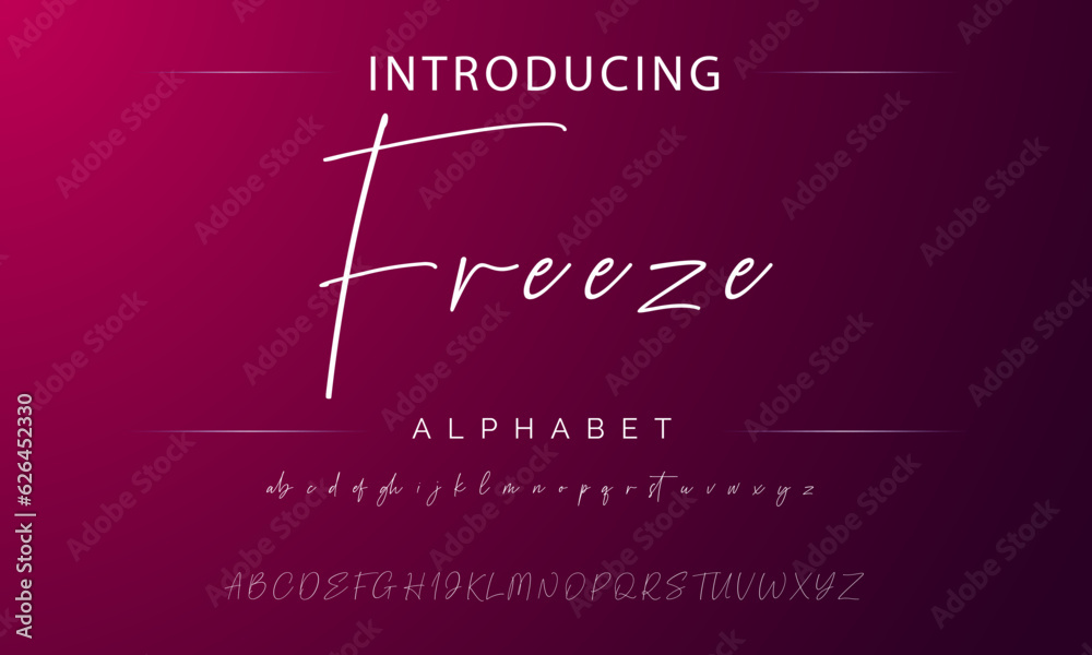 Freeze Signature Font Calligraphy Logotype Script Font Type Font ...