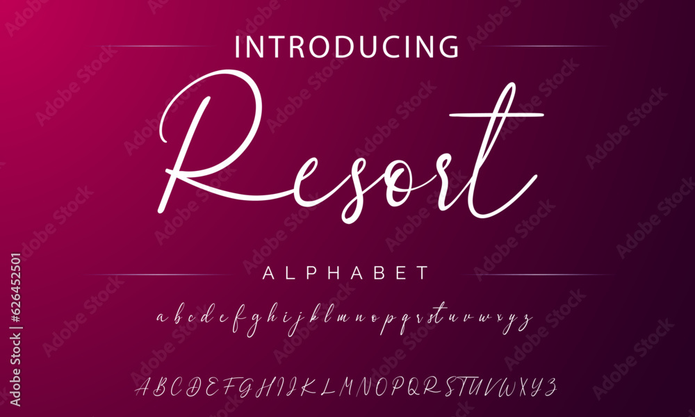 Resort Signature Font Calligraphy Logotype Script Font Type Font ...