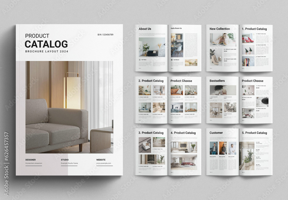 Product Catalog Template Brochure Layout Stock Template | Adobe Stock