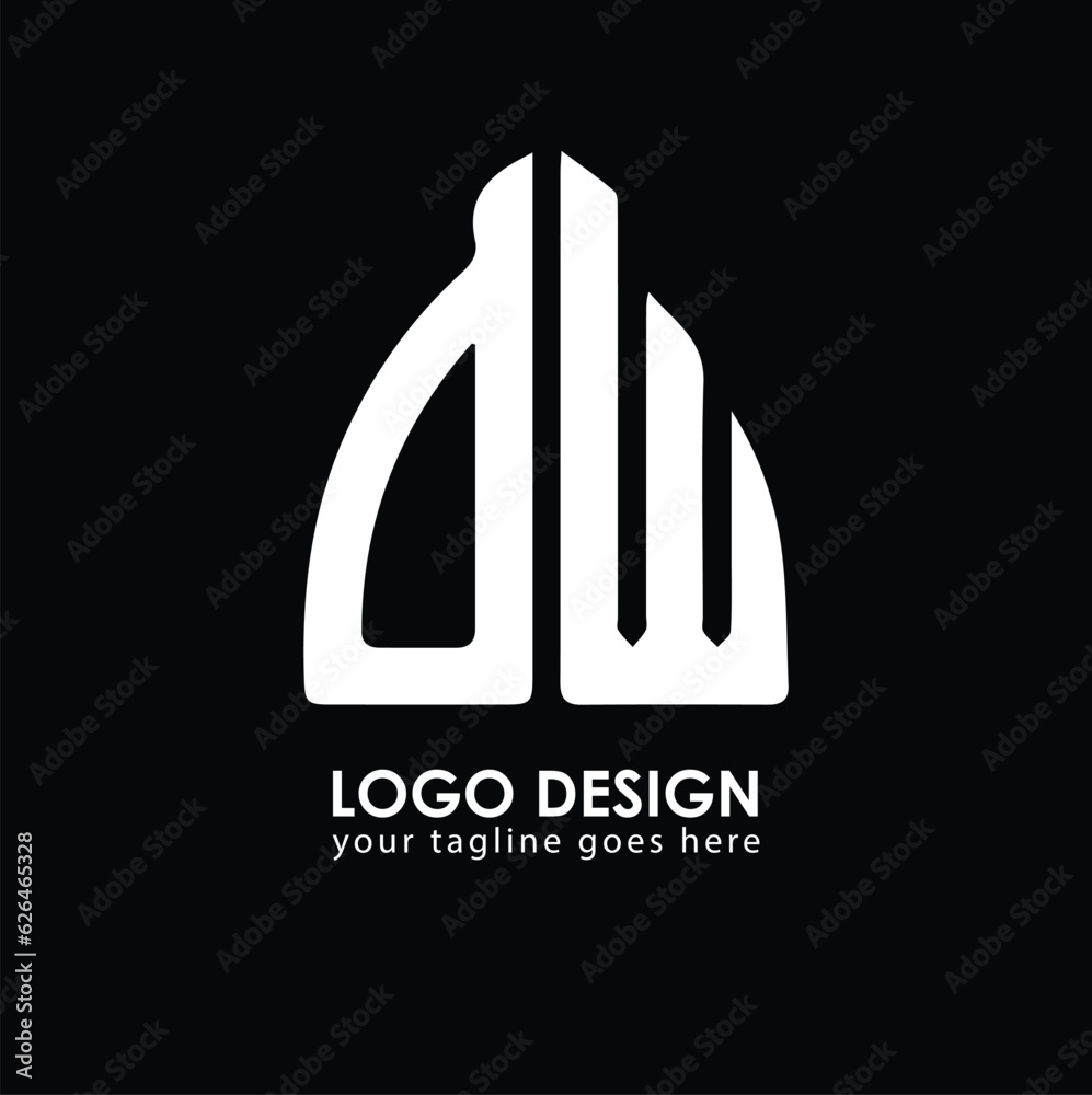 DW DW Logo Design, Creative Minimal Letter DW DW Monogram Stock Vector ...