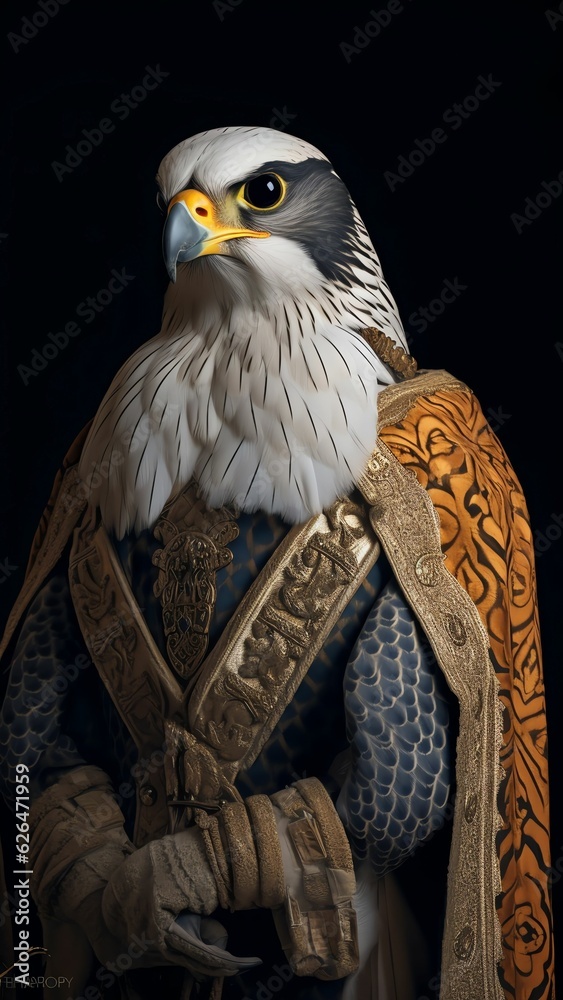 Generative AI : Veterinary holding gyrfalcon putting a hawk hood Stock ...