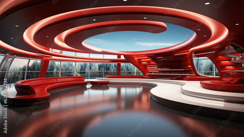 Tv Studio. Backdrop for TV shows .TV on wall. News studio. The perfect ...