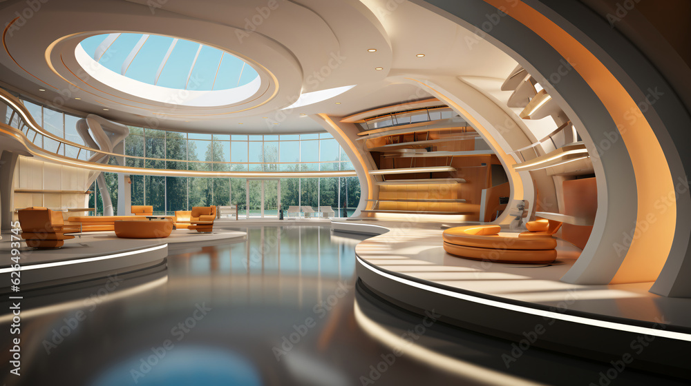 Tv Studio. Backdrop for TV shows .TV on wall. News studio. The perfect ...