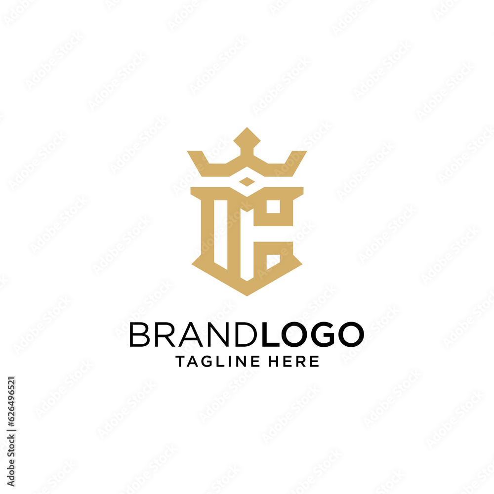 Letter C Crown Logo Vector Design. Abstract emblem, designs concept ...
