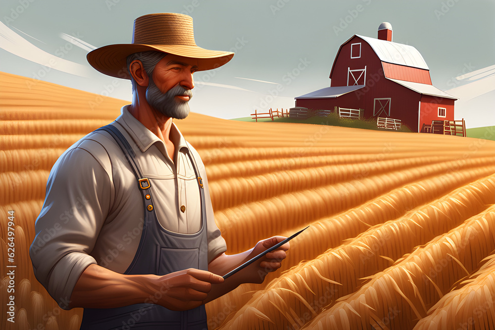 The farmer's daily routine in charge of our stocks Gener ative AI Stock ...