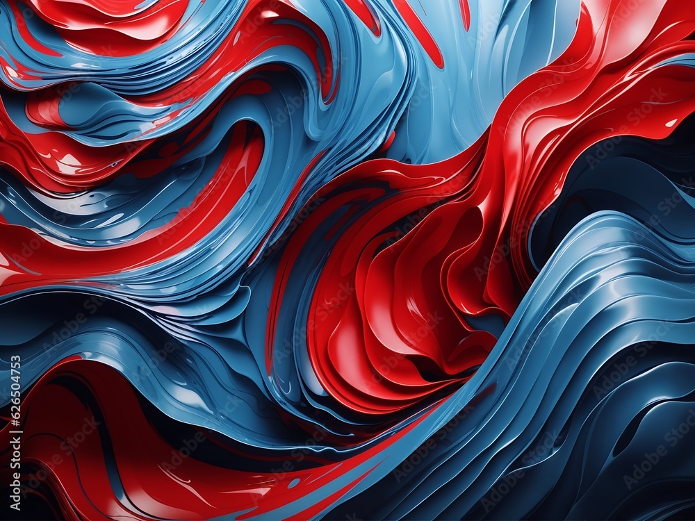 Blue and red color wavy abstract background design wallpaper generated ...