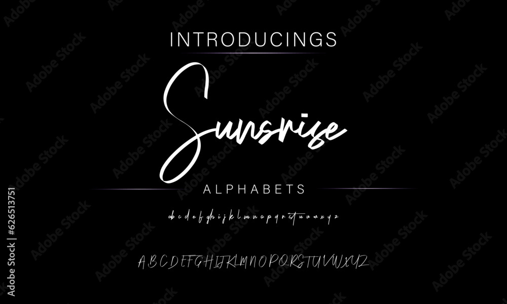 Sunrise Font Handwritten Signature Brush Font Type Font lettering ...