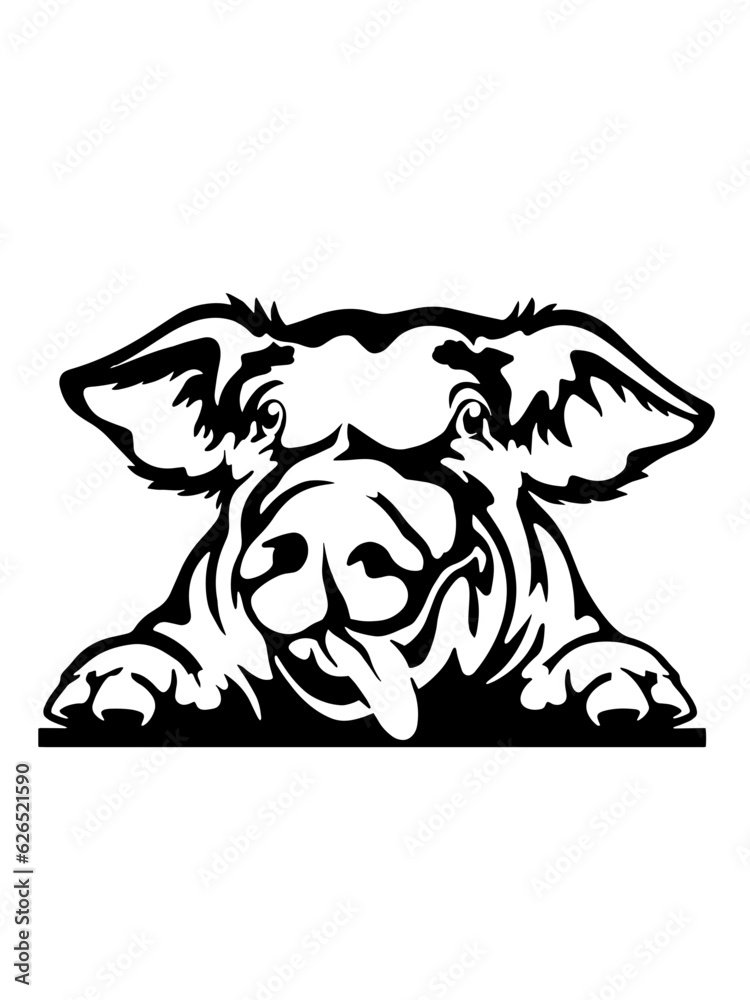 Pig SVG vector graphic and cut file Stock Vector | Adobe Stock