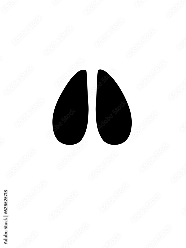 Vetor de Cow foot print SVG cut file vector graphic do Stock | Adobe Stock