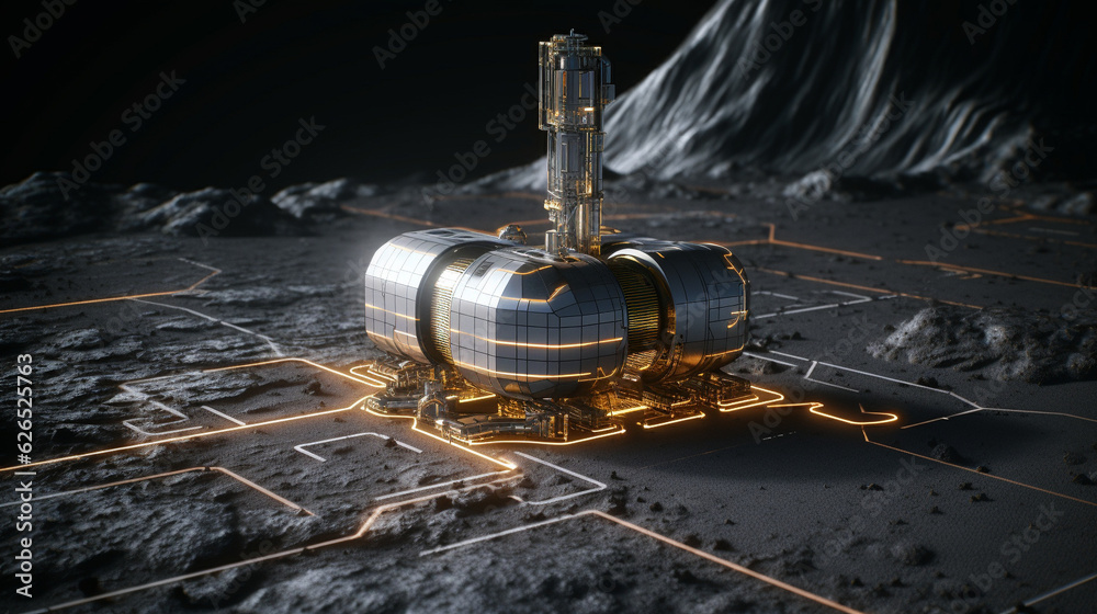Space Station Lunar Habitat 3D Moonbase Astronaut Colonisation ...