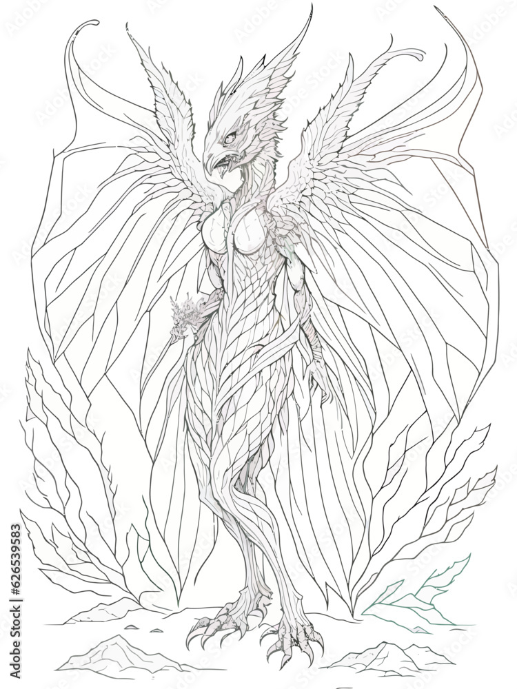 Interactive Coloring Sheet: Explore the World of Mythical Creatures ...
