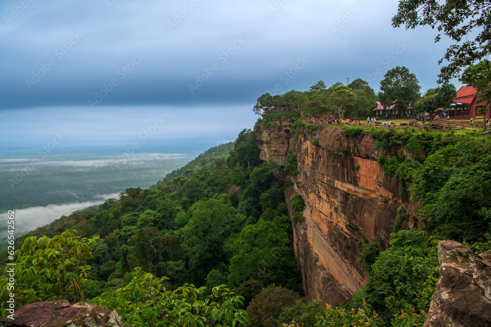 Beautiful Sunrise Pha Mor E Daeng at Khao Phra Wihan National Park ...