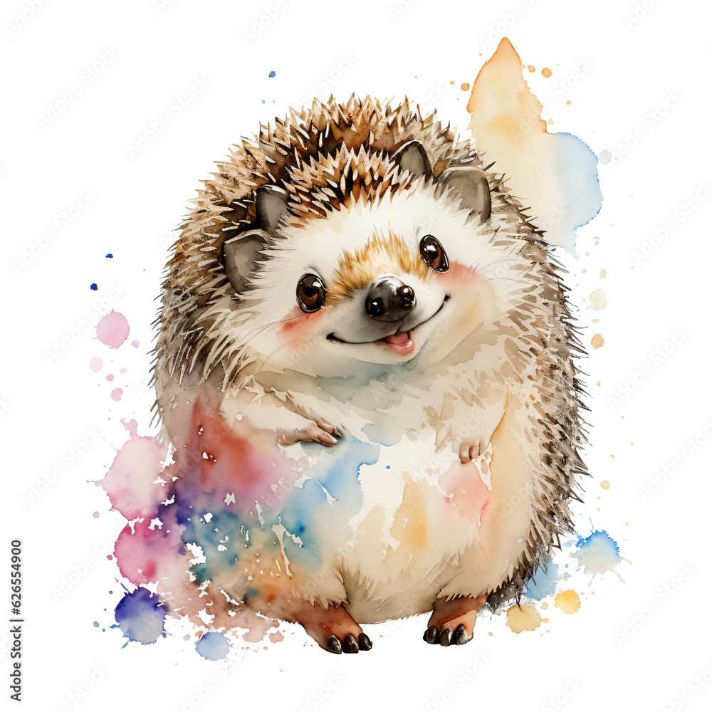 Happy Hedgehog Clipart Set - High Quality Transparent PNGs - Digital ...