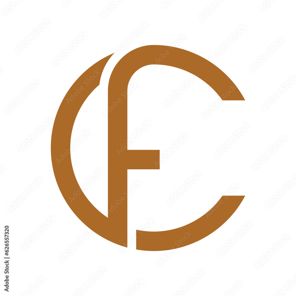 C and F vector initials design. CF and FC vector logo design. Stock ...
