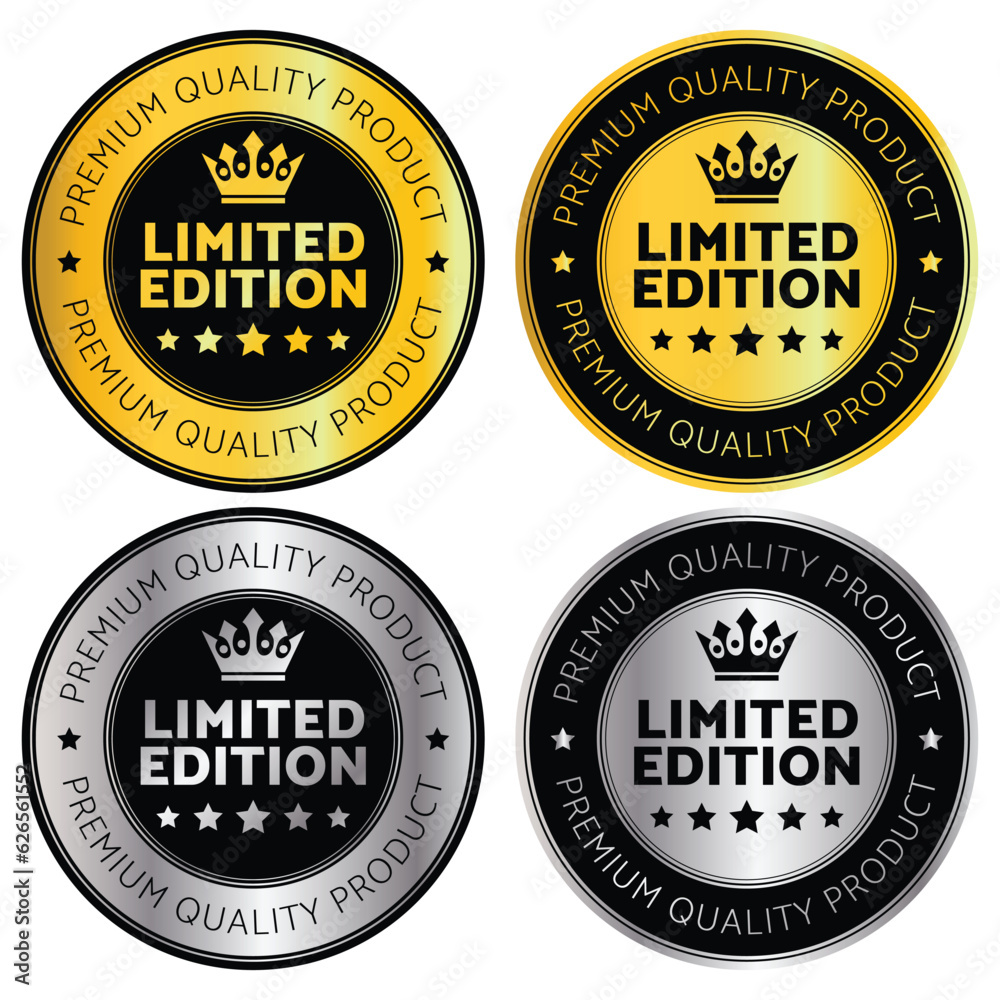 limited edition, Premium Quality Product, Golden, Classic vector icon ...