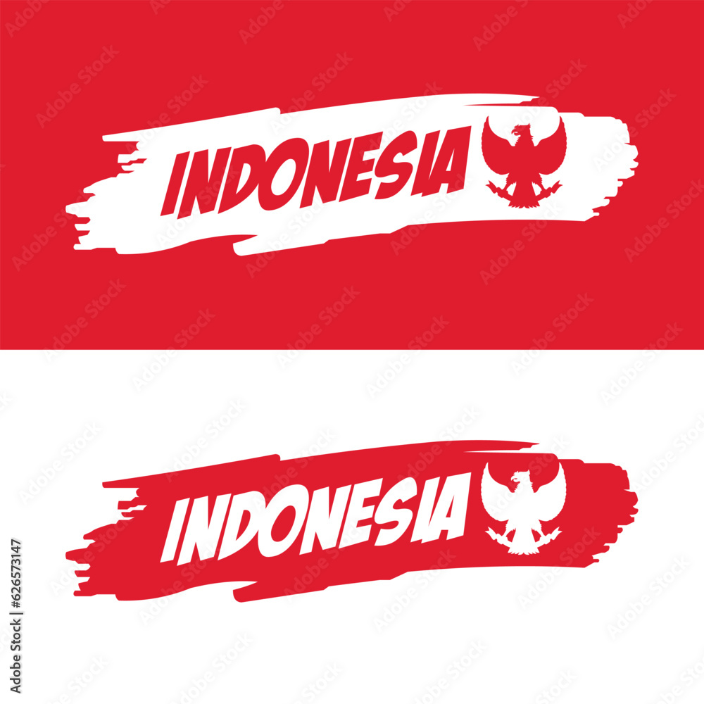 Indonesia Typography and Garuda Pancasila Vector Art Isolated. Best for ...
