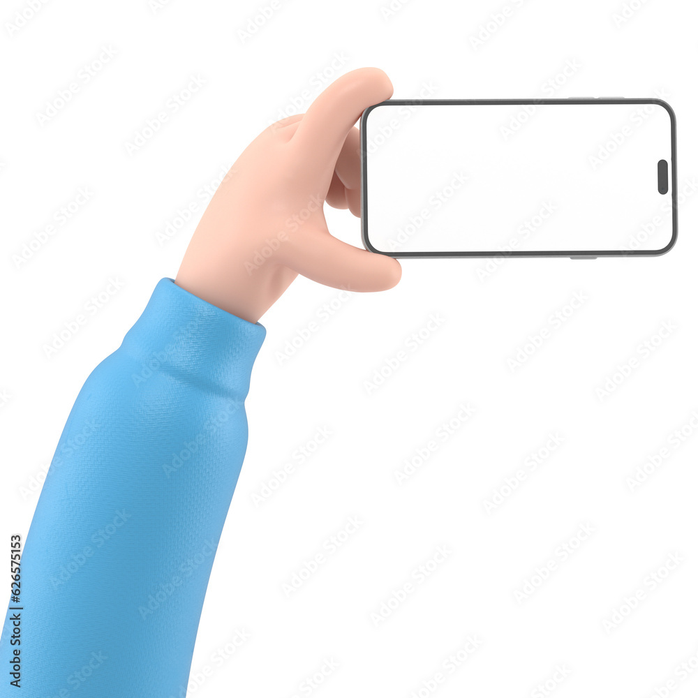 Transparent Backgrounds Mock-up.3d skinned hand touching smartphone ...