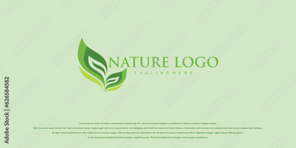 Creative nature logo design with unique concept| leaf logo| premium ...
