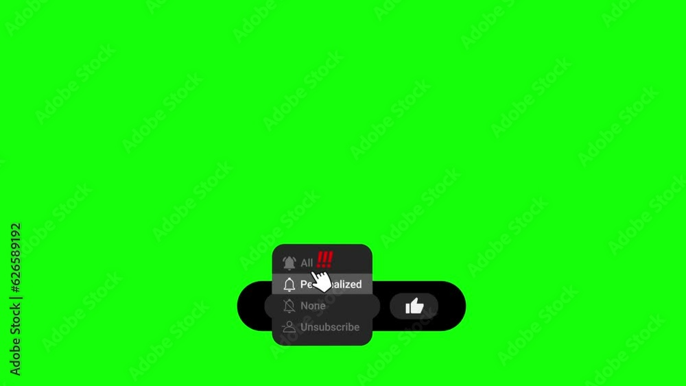 Vidéo Stock Subscribe Click Video Overlay Animation on Green Screen ...
