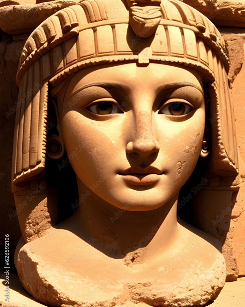 An image featuring the beautiful portrait of ancient Egyptian queen ...
