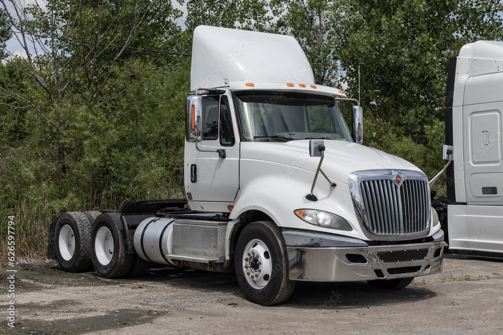 Navistar International Semi Tractor Trailer Truck display at a ...