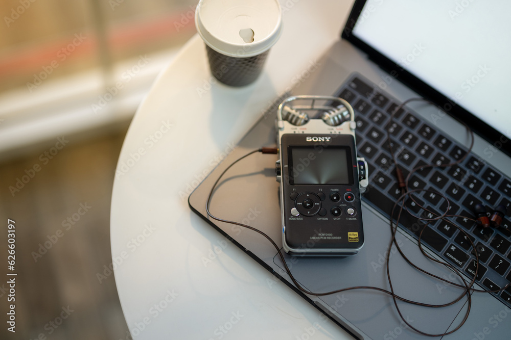 Chonburi, Thailand - July 22, 2023 : Sony linear PCM recorder series ...