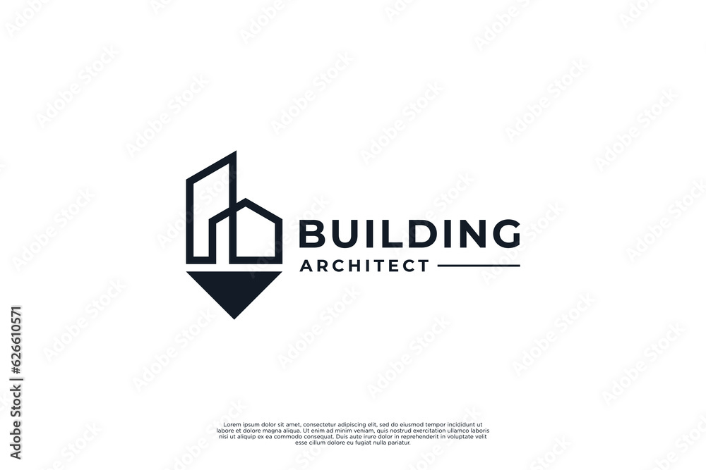 Building architecture logo design inspiration. Stock Vector | Adobe Stock