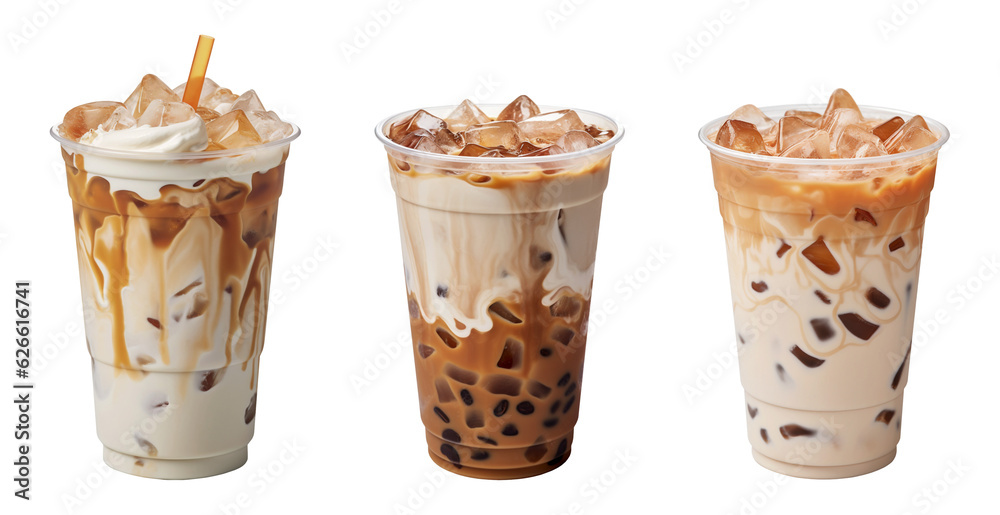 Summer iced coffee on a transparent background Stock Photo | Adobe Stock