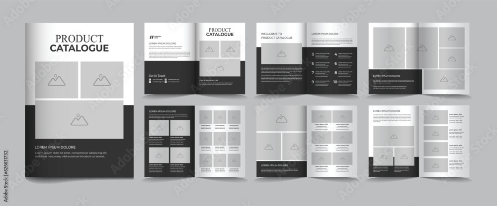 Vetor de 12 pages product catalogue template or product catalog ...