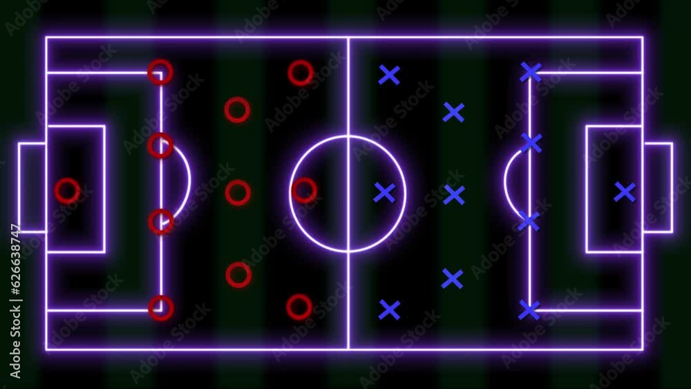 Football Tactic Board Animation And Player Moving On The Football Field ...