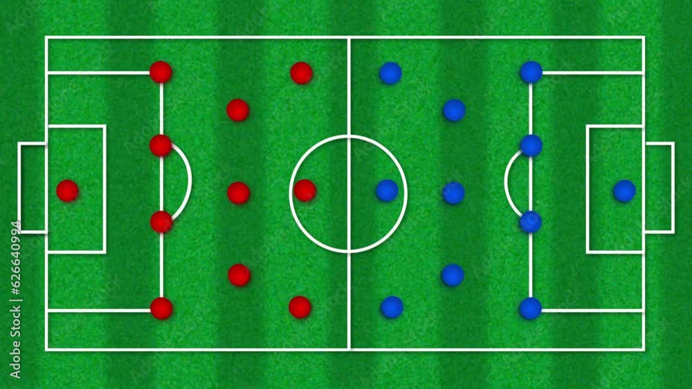 Football Tactic Board Animation Football Field. Soccer Tactics Field ...