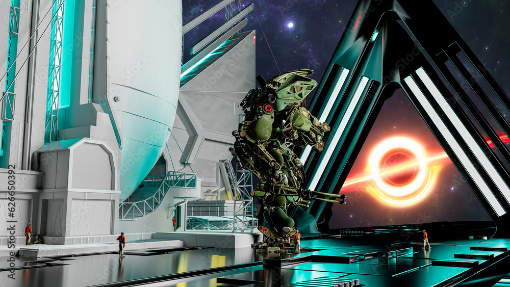 Space outpost, technology and war machines, sci-fi, conquering new ...