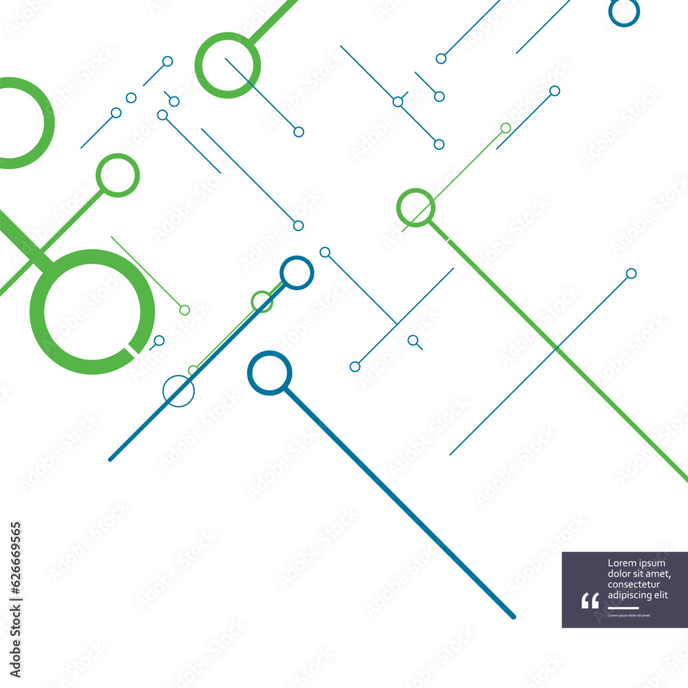 Vector connecting dots and lines. Science connect element. Modern ...