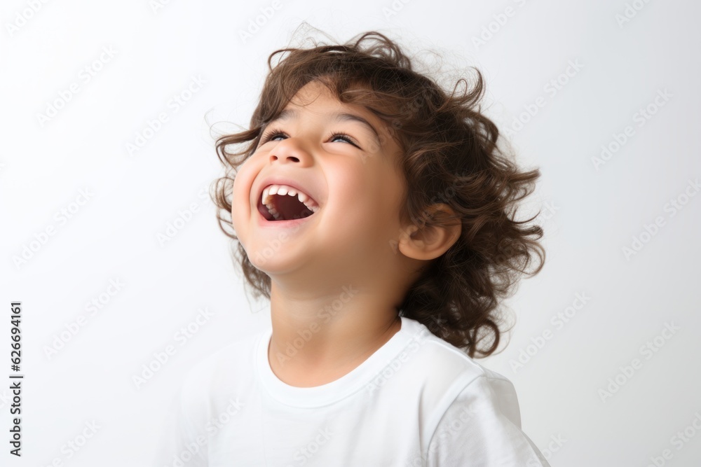 a professional portrait studio photo of a cute white american boy child ...
