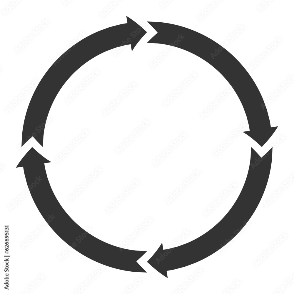 cycle arrow icon, diagram, loading, graph, chart, Stock Vector | Adobe ...