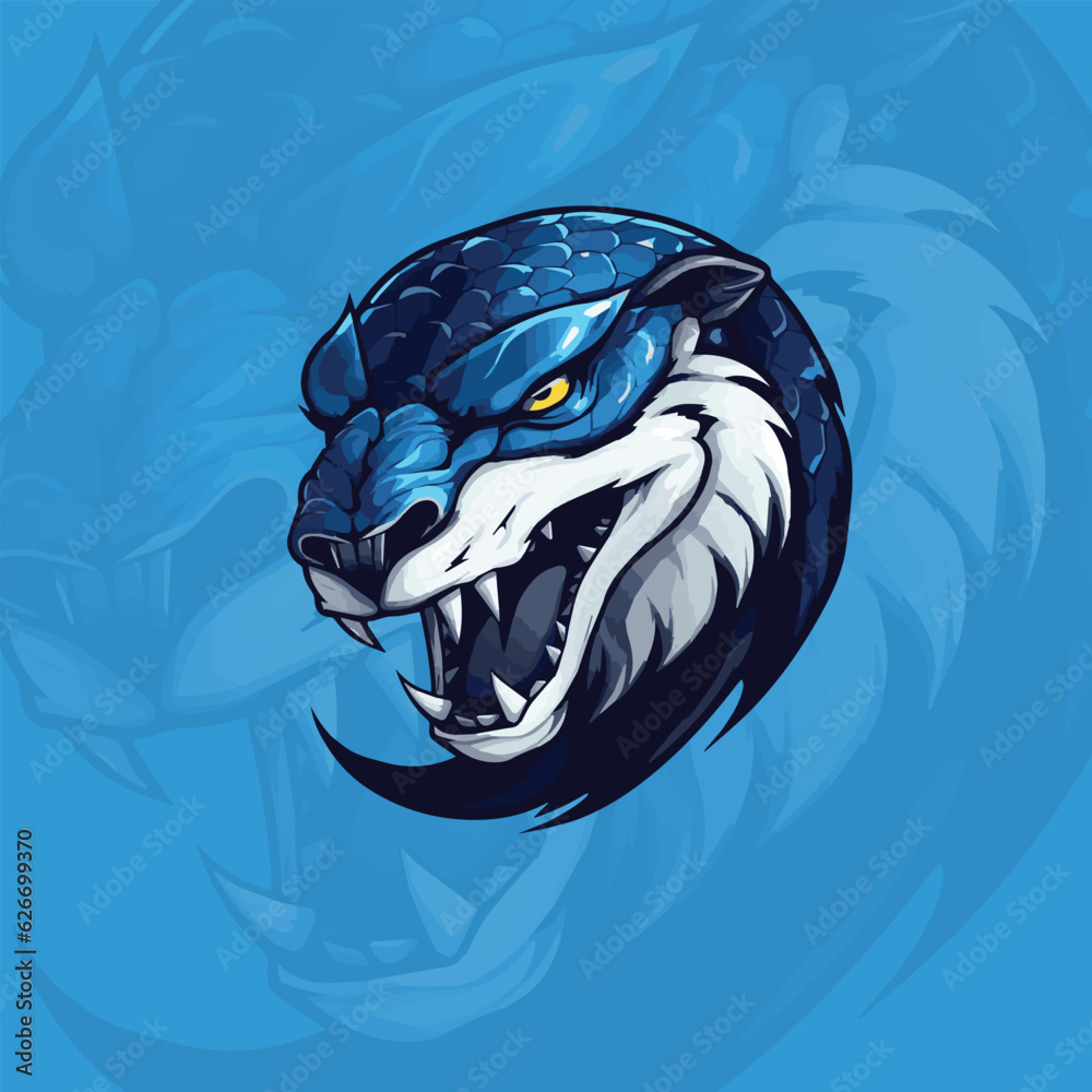 Snake mascot logo design for Esports gaming badge, Esports gaming ...