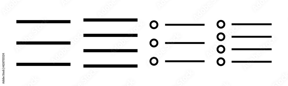 Menu Icon set illustration. web menu sign and symbol. hamburger menu ...