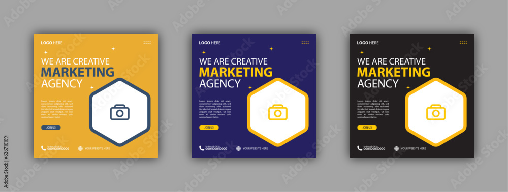 Corporate and digital business marketing promotion post design or ...