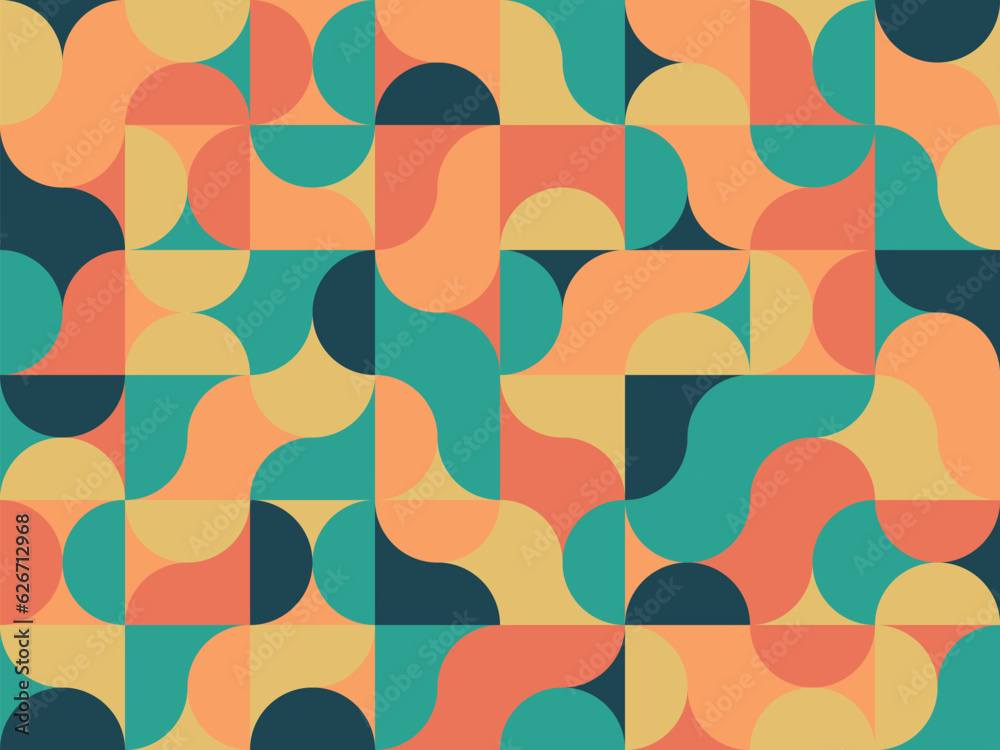 Colorful Abstract NEO Geometric Backgrounds. Geometric Seamless Pattern ...
