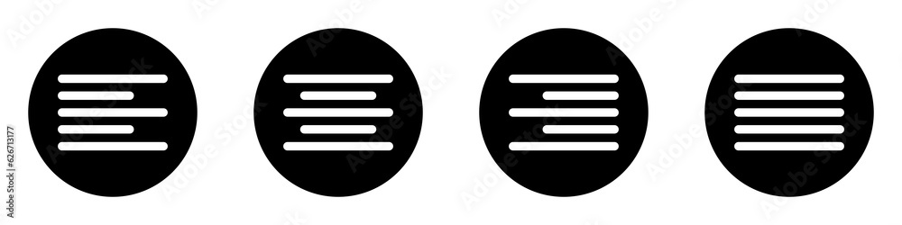 Left, center, right, justify alignment icons for precision Stock Vector ...
