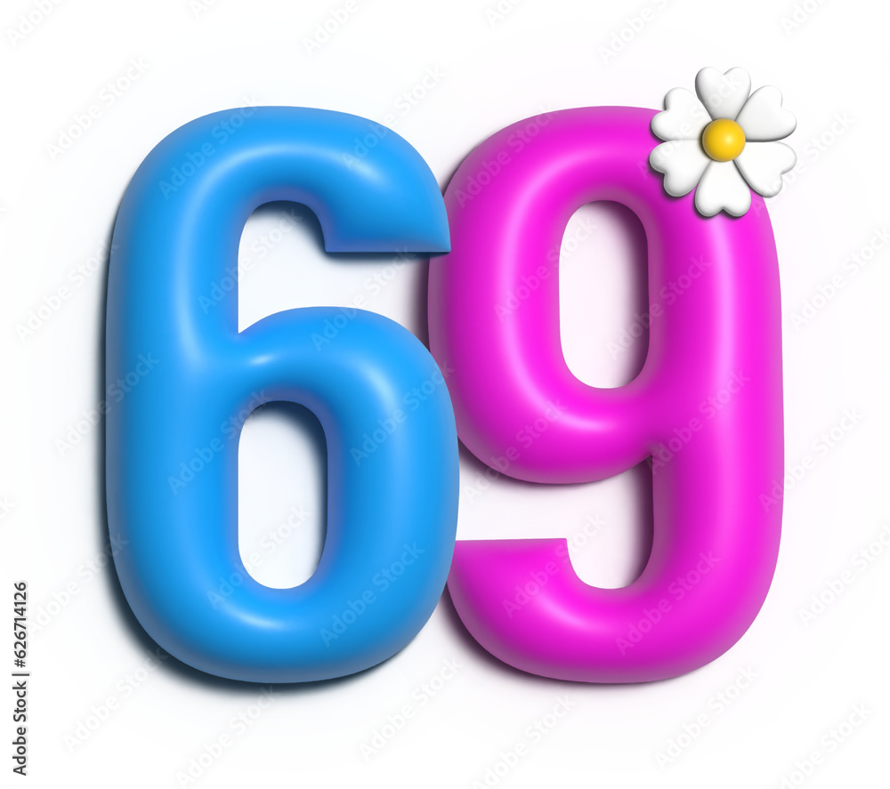 number six and nine on white background image Stock Illustration ...