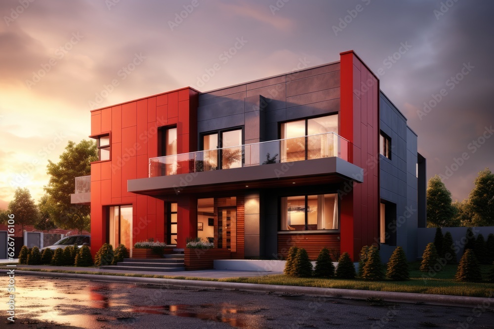 New House 2023 with a Red backdrop - emerging trend for the upcoming ...