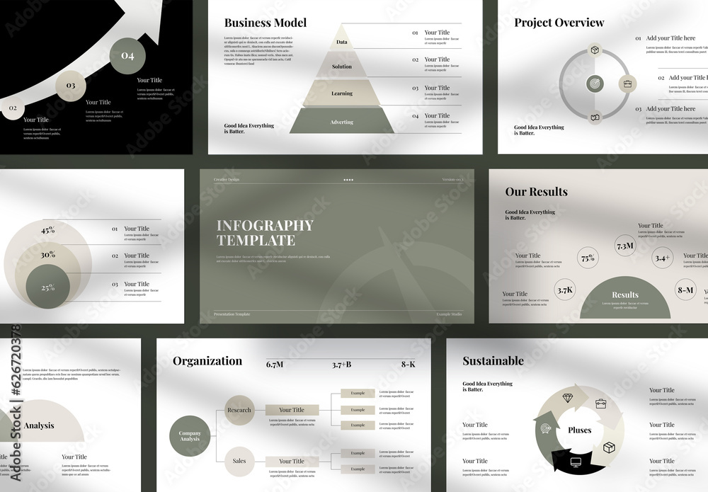 Diagram Presentation Layout Stock Template | Adobe Stock