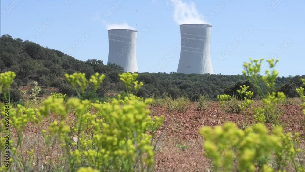 Trillo Nuclear Power Plant situated near Trillo town, in the province ...
