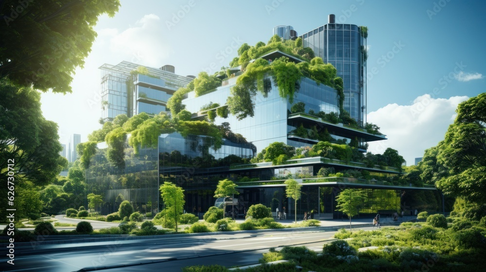 Selection of eco-friendly plants and buildings with vertical gardens in ...