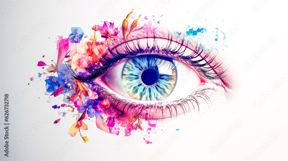 cartoon creative detail of the human eye, made with Generative AI Stock ...