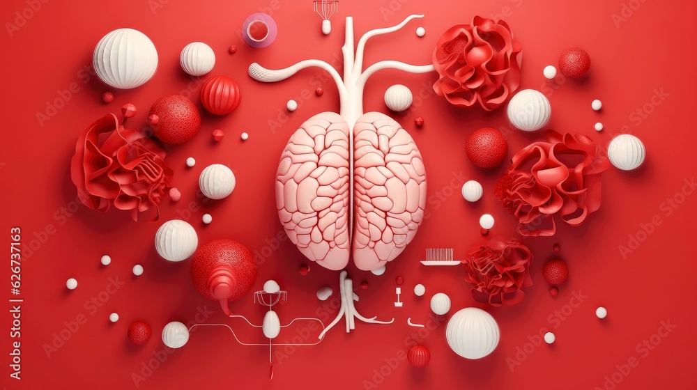 3D illustration of the human organ systems, Human internal organs ...