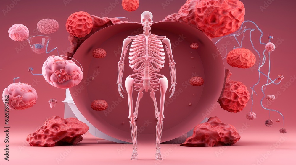 3D illustration of the human organ systems, Human internal organs ...