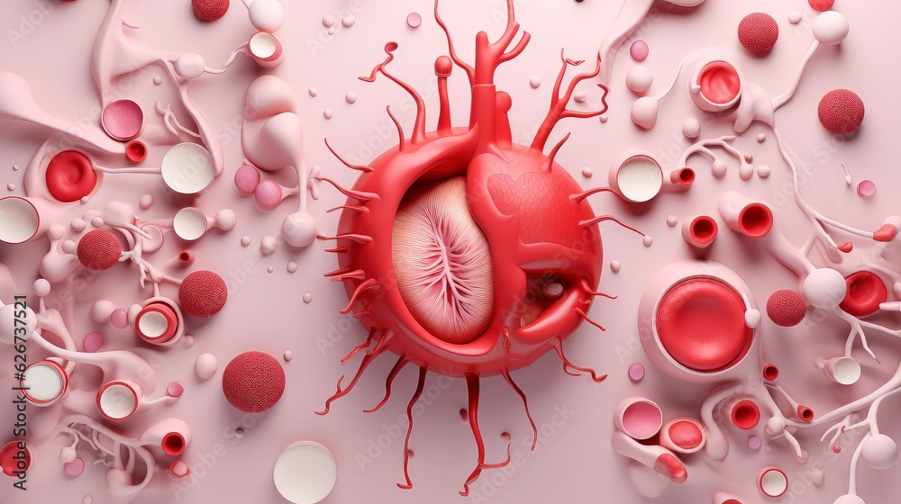 3D illustration of the human organ systems, Human internal organs ...