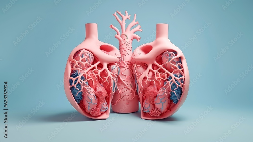 3D illustration of the human organ systems, Human internal organs ...